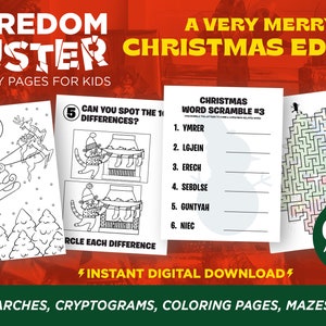 Printable Christmas Activity Pages for Kids 5 - 9 | Holiday Coloring ...