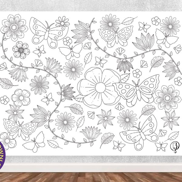 Giant Adult Coloring Poster Printable - Etsy