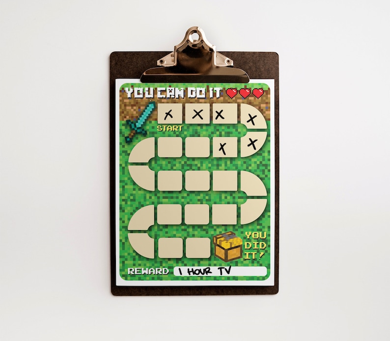 Video Gamer Reward Chart | Printable Gaming A4 Video Game Chore Chart ...