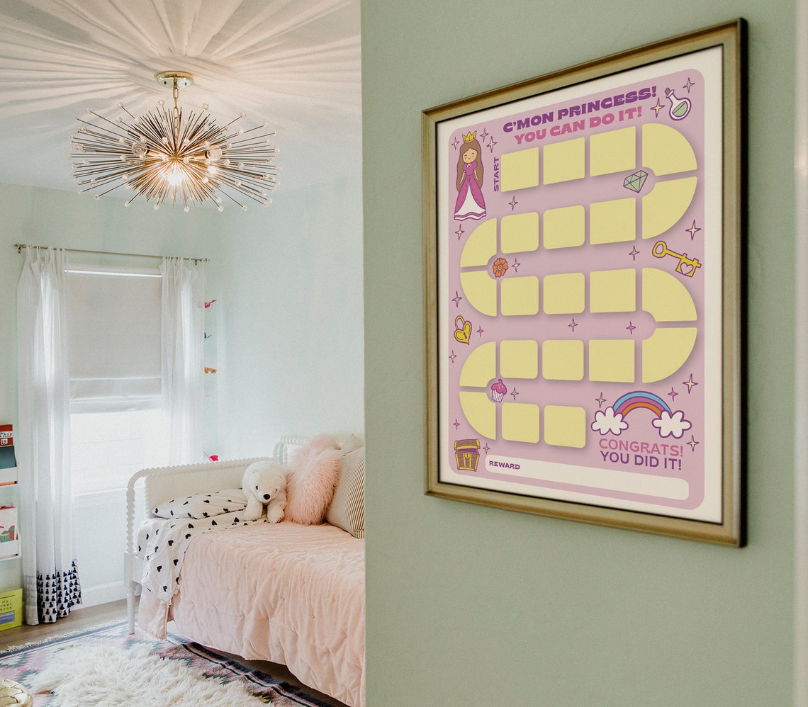 Fairytale Princess Reward Chart | Printable A4 Chore Chart for Kids ...