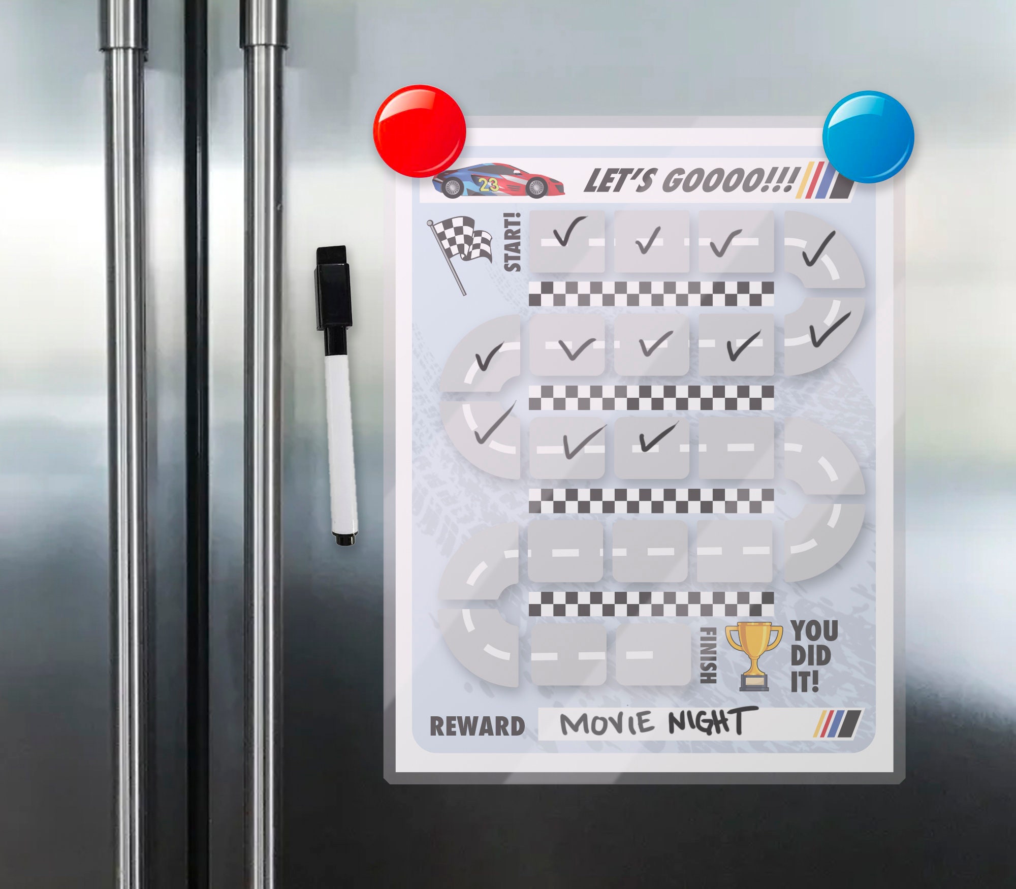 Racecar Reward Chart | Printable Racing Chore Chart for Kids | Behavior ...