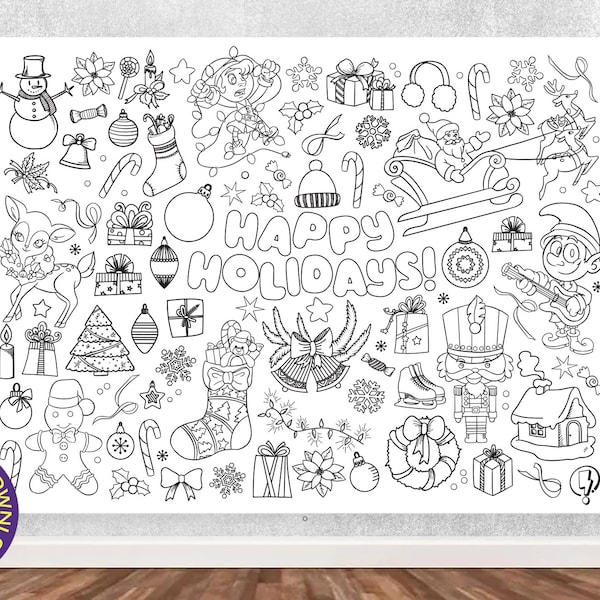 Giant Coloring Poster Gingerbread House - Etsy