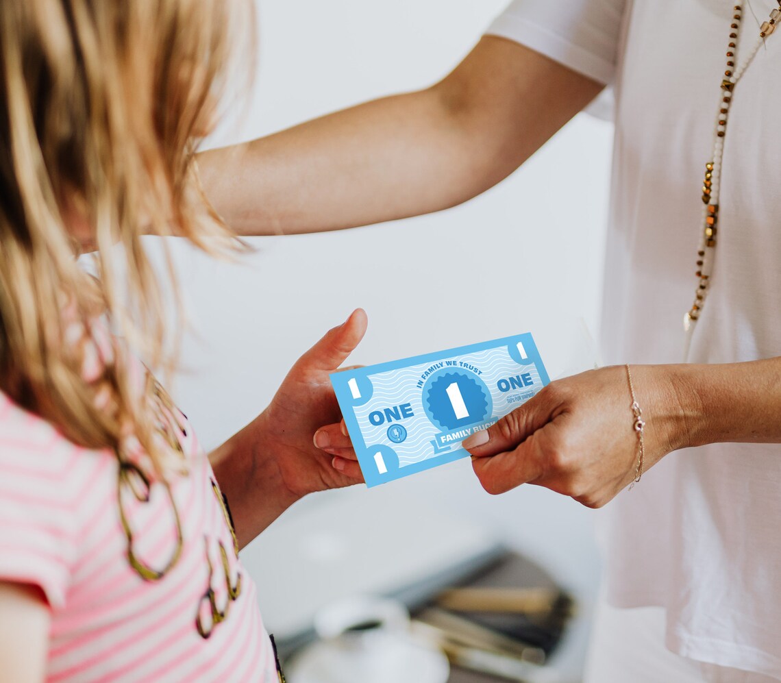 Family Bucks Printable Play Money Kids Chore & Good Behavior - Etsy