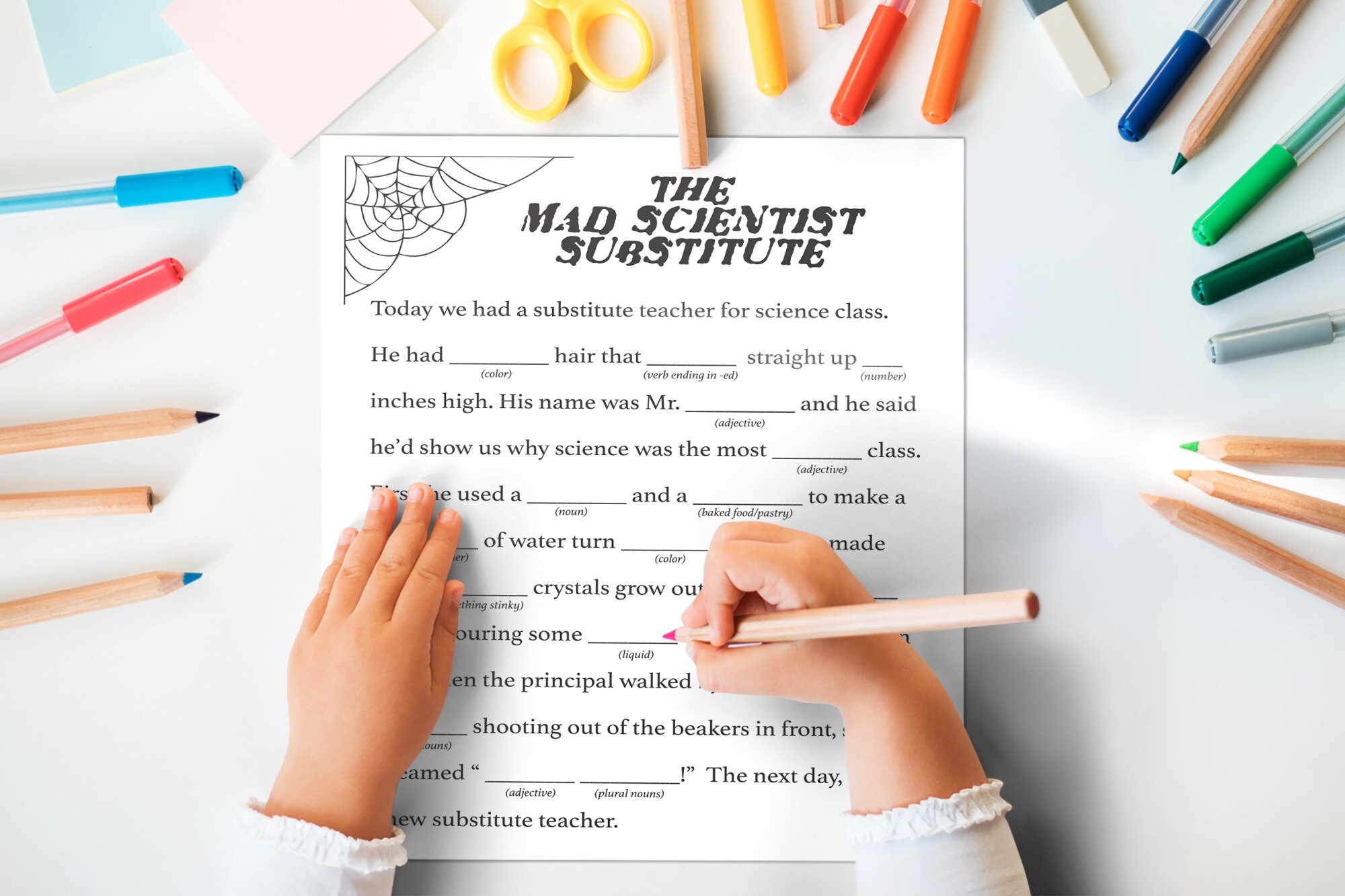 Printable Halloween Mad Libs Word Game | Fun Halloween Word Games for ...