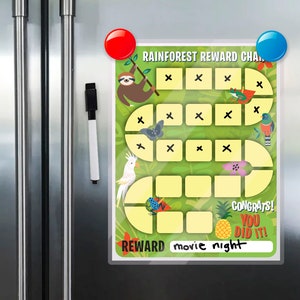 Cute Rainforest Animal Reward Chart | Printable Chore Chart for Kids ...