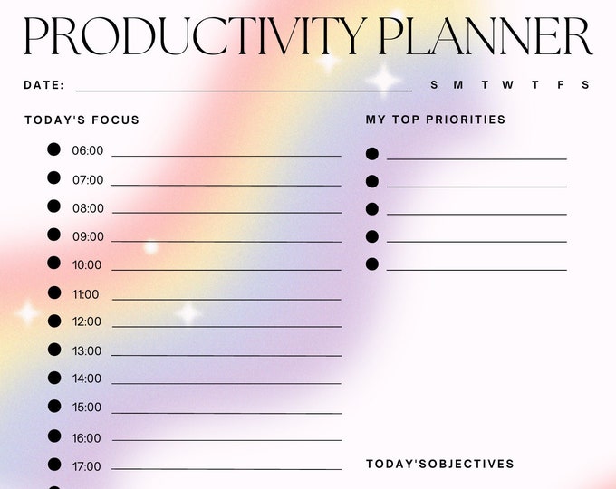 Printable Planner Pages, Downloadable Inserts, Printable Planner ...