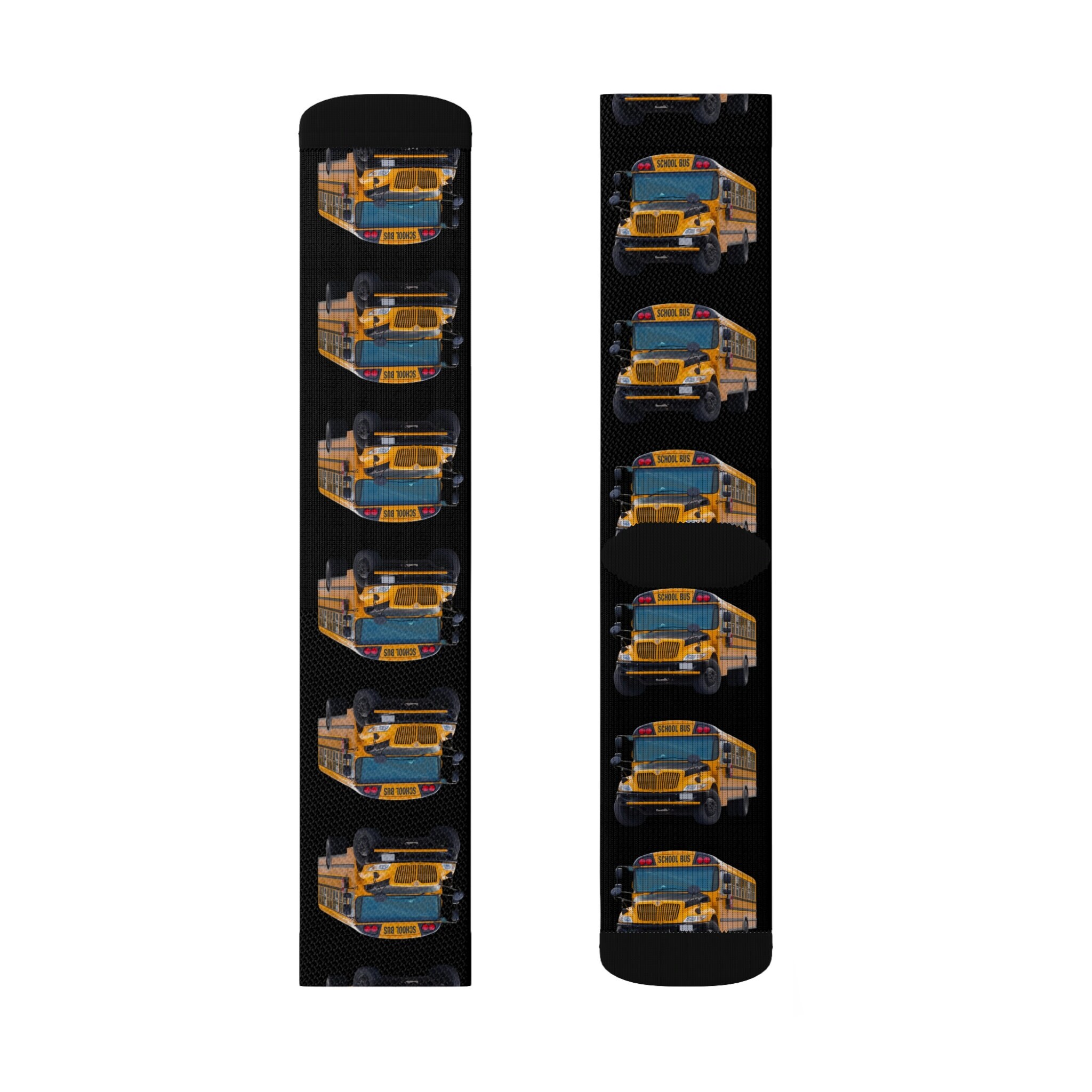 School Bus Socks: Black & Yellow Novelty Print - Etsy