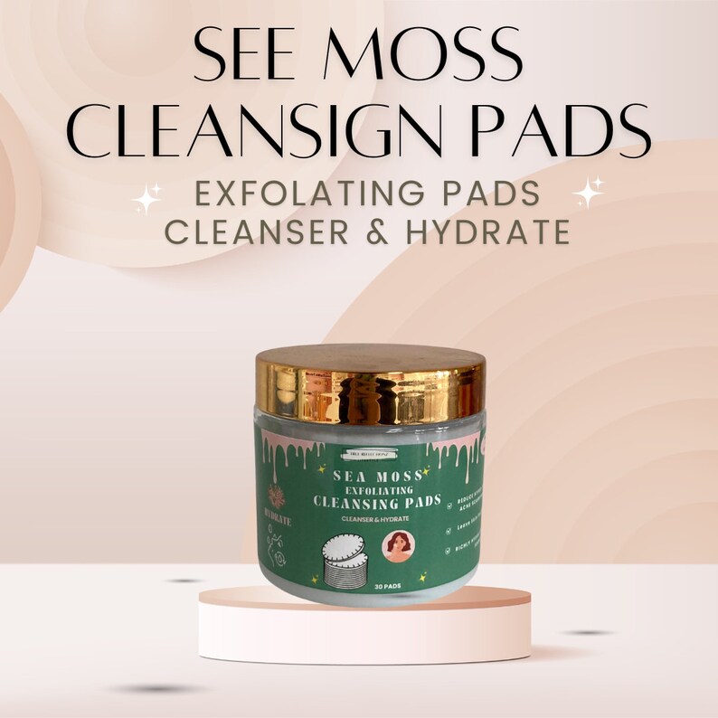 Sea Moss Kojic Acid Cleansing Pad Acne Pads Kojic Acid Pads Rich in ...