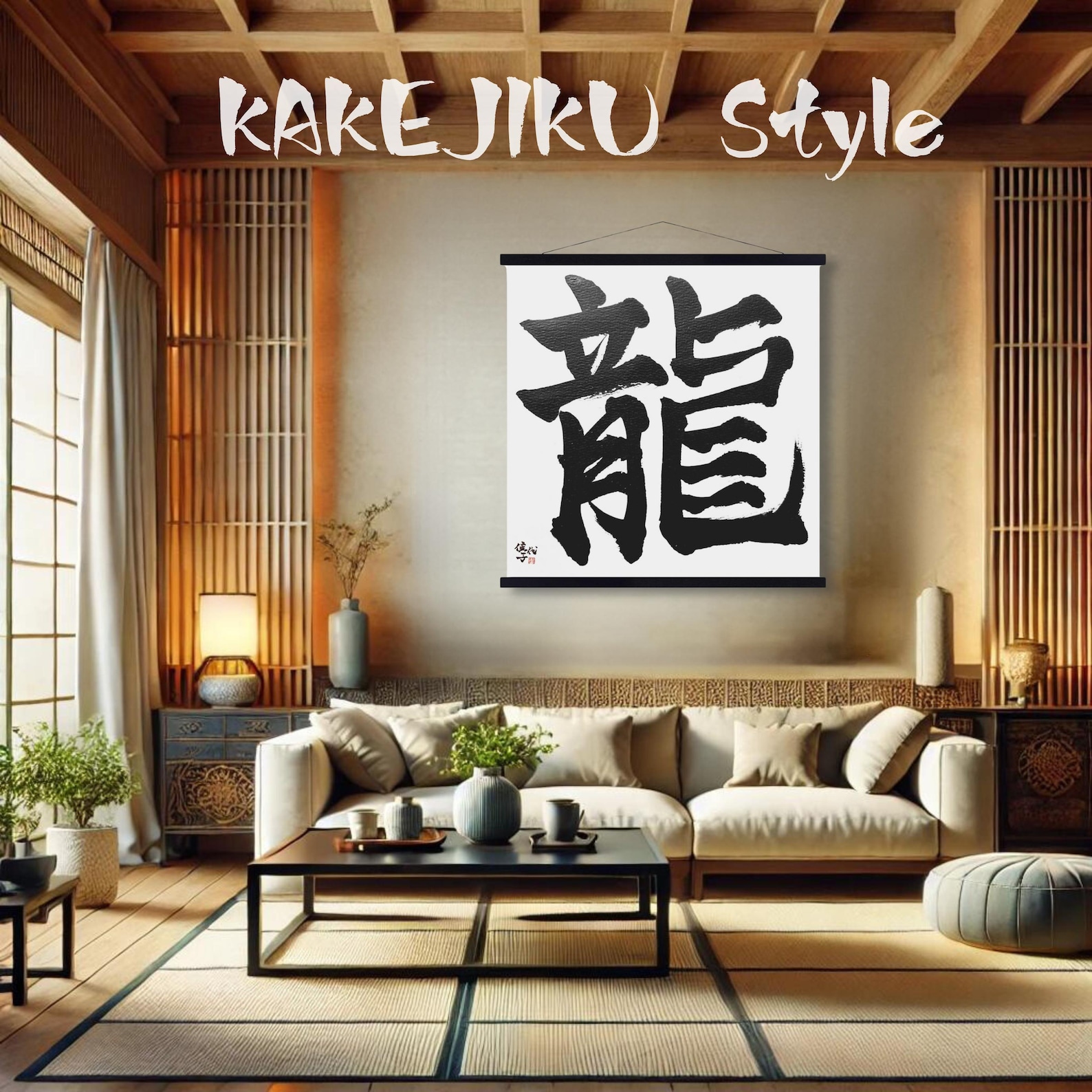 Custom Japanese Kanji Calligraphy Art: Personalized Shodo Wall Decor - Etsy