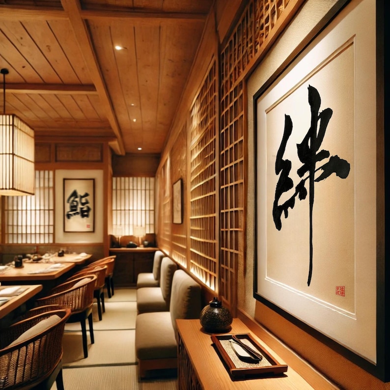 Custom Japanese Kanji Calligraphy Art: Personalized Shodo Wall Decor - Etsy
