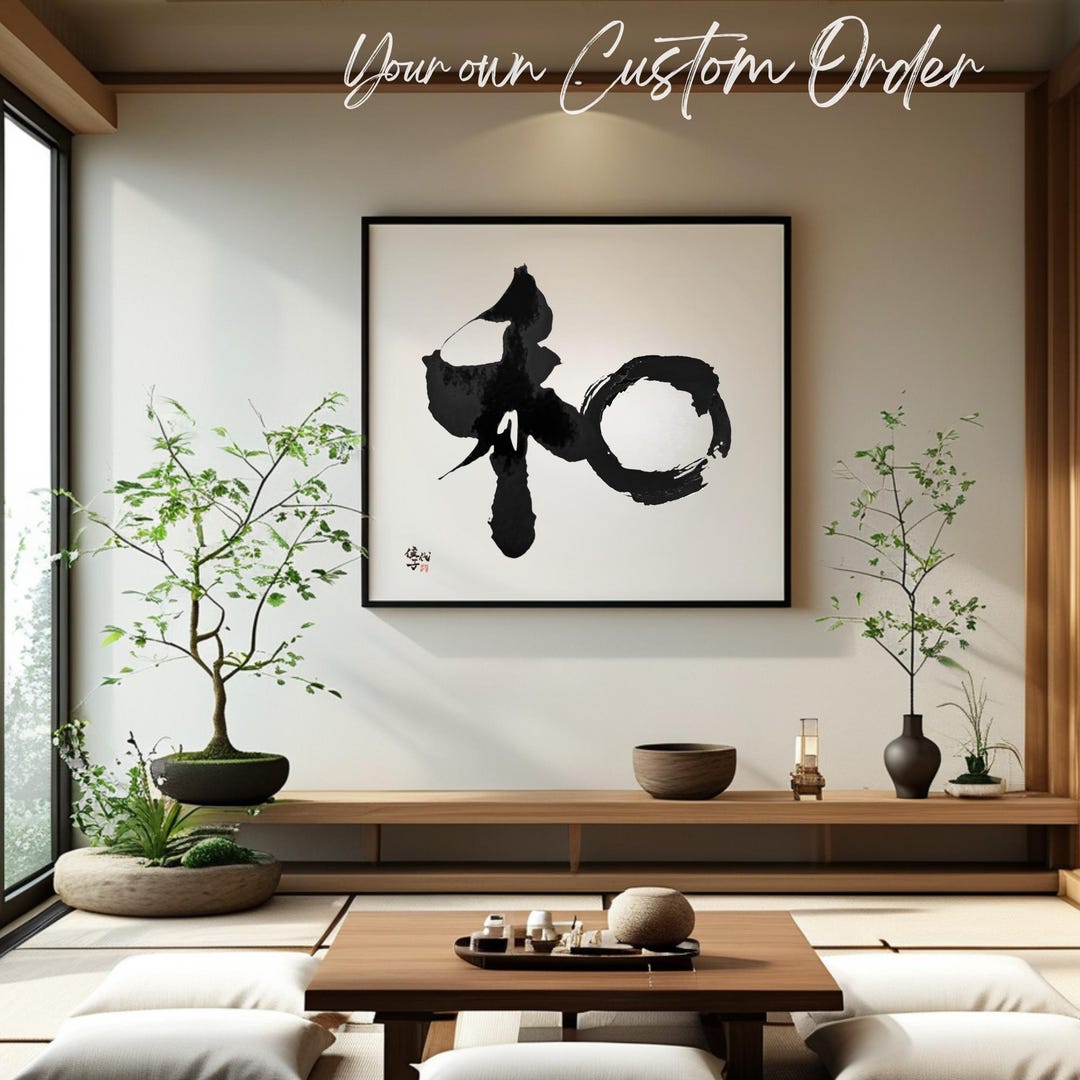 Custom Japanese Calligraphy Art: Personalized Kanji Name Gift - Etsy