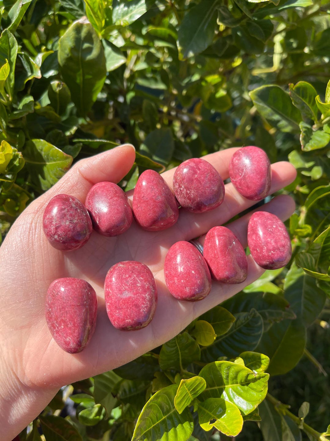 10 Thulite Tumbled Stones - Etsy