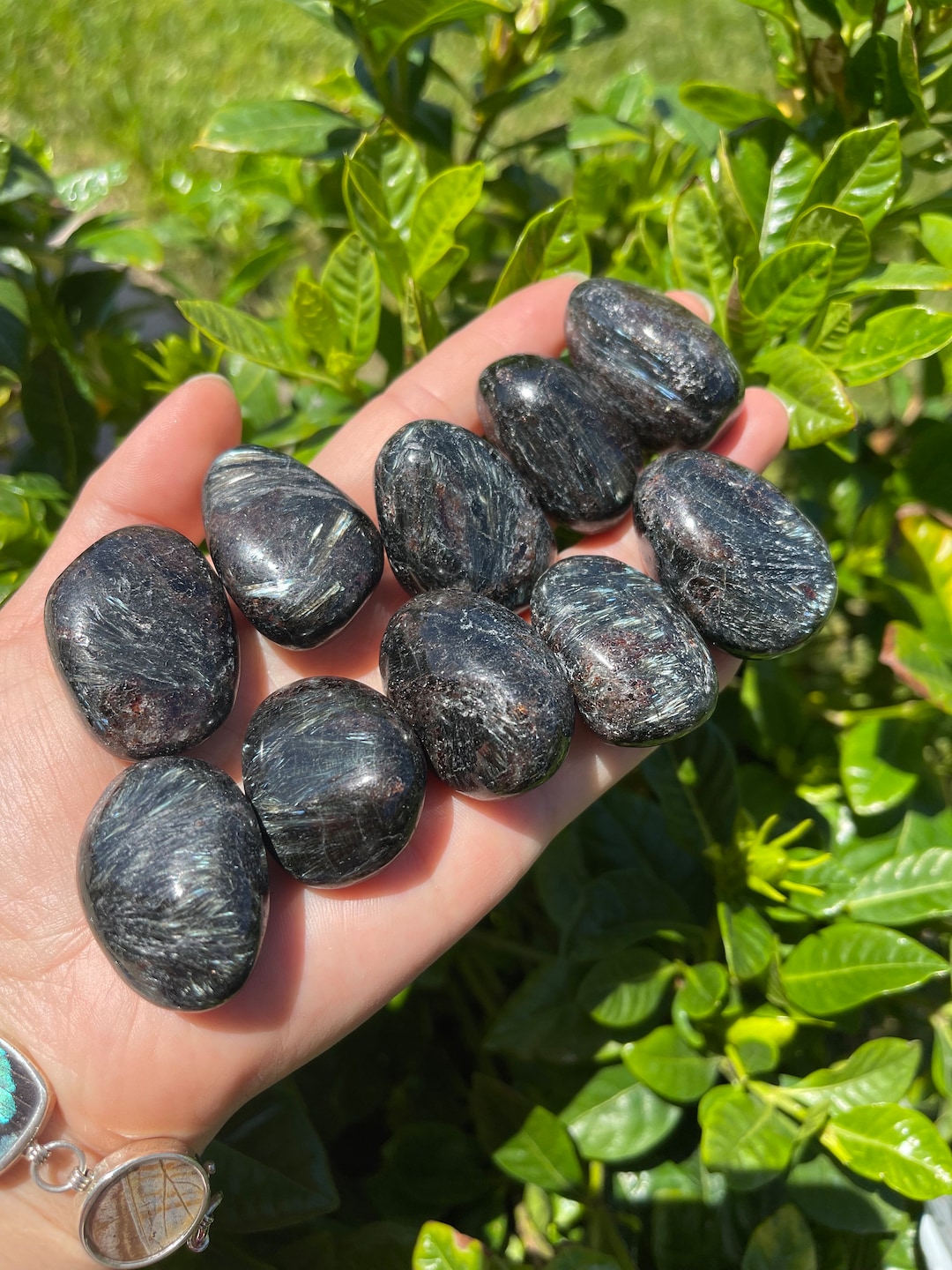 Arfvedsonite Tumbled Stones - Etsy