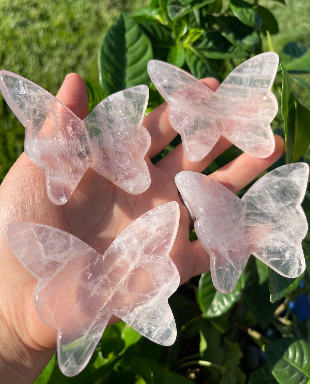 Rose Quartz Butterfly - Etsy