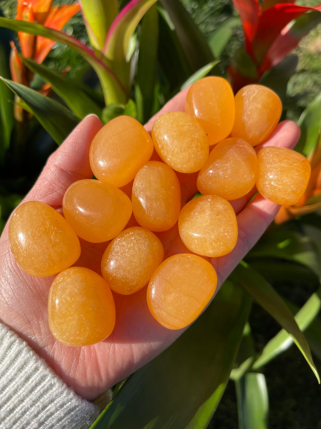 Grade A Orange Calcite Tumbled Stone (0.8-1 Inch) - Etsy
