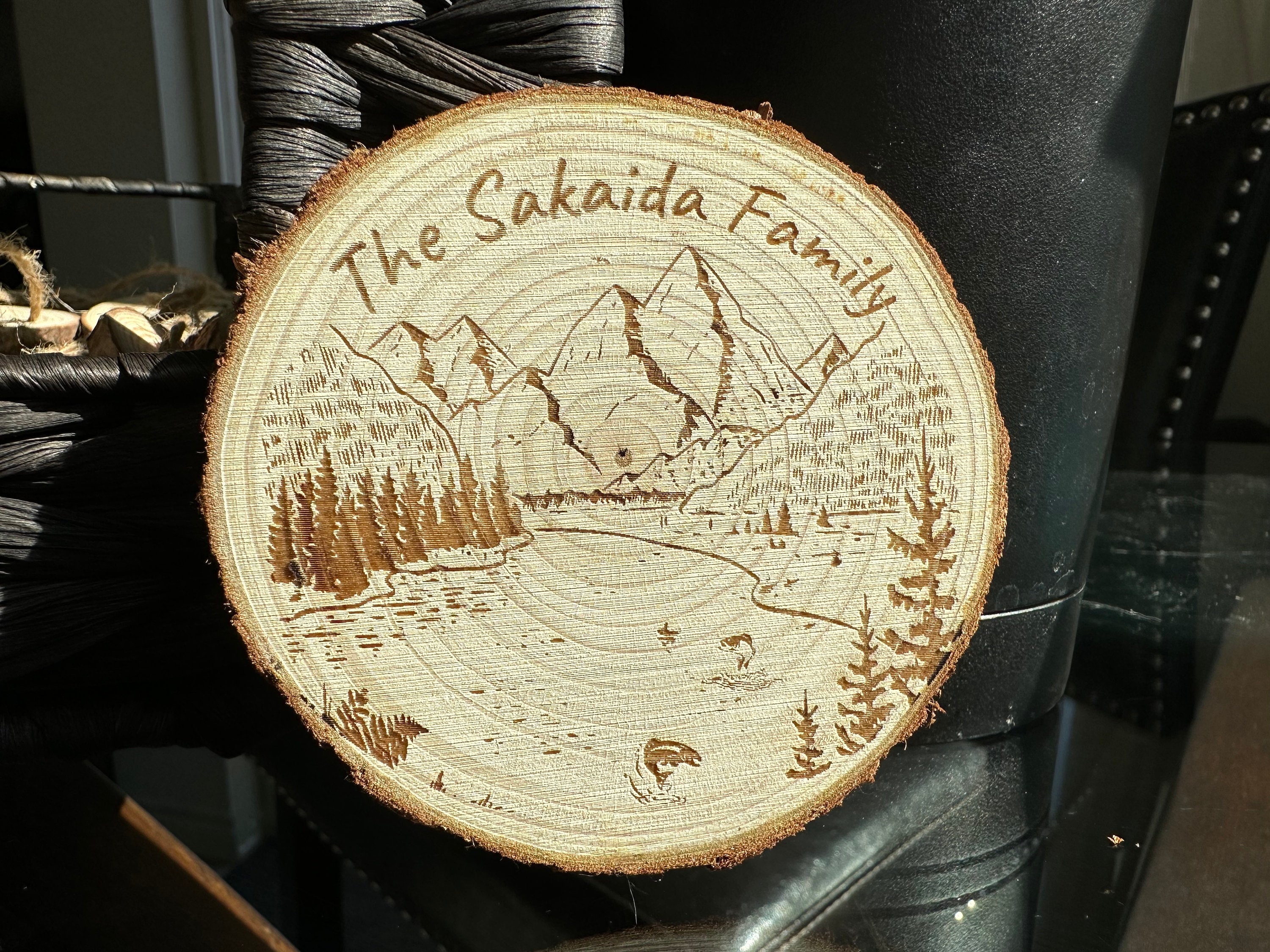 Natural Wood Coasters Custom Engraved Personalized Coasters ...