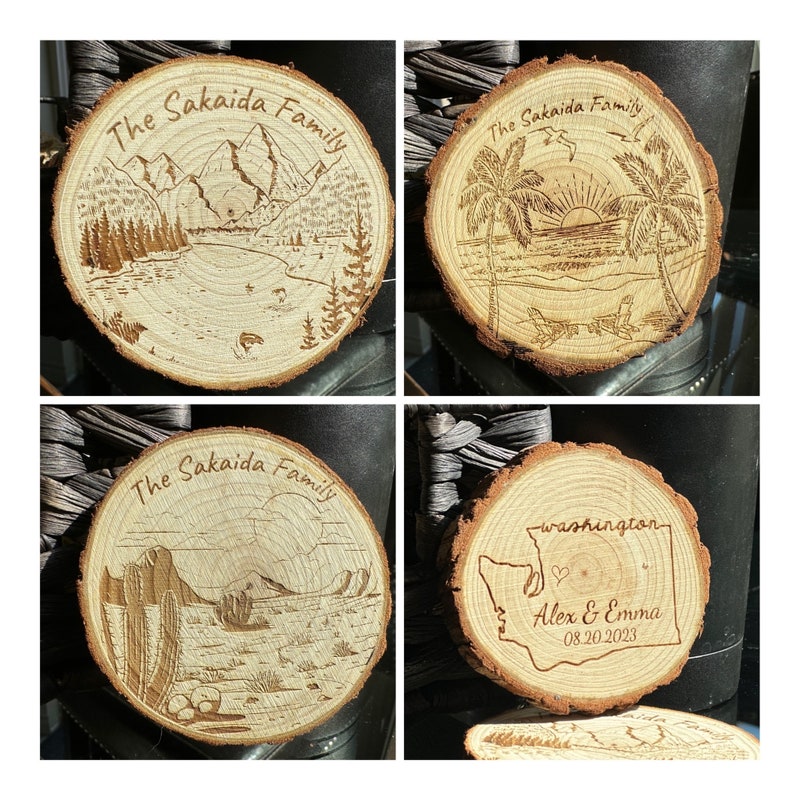 Custom Wood Coasters - Etsy