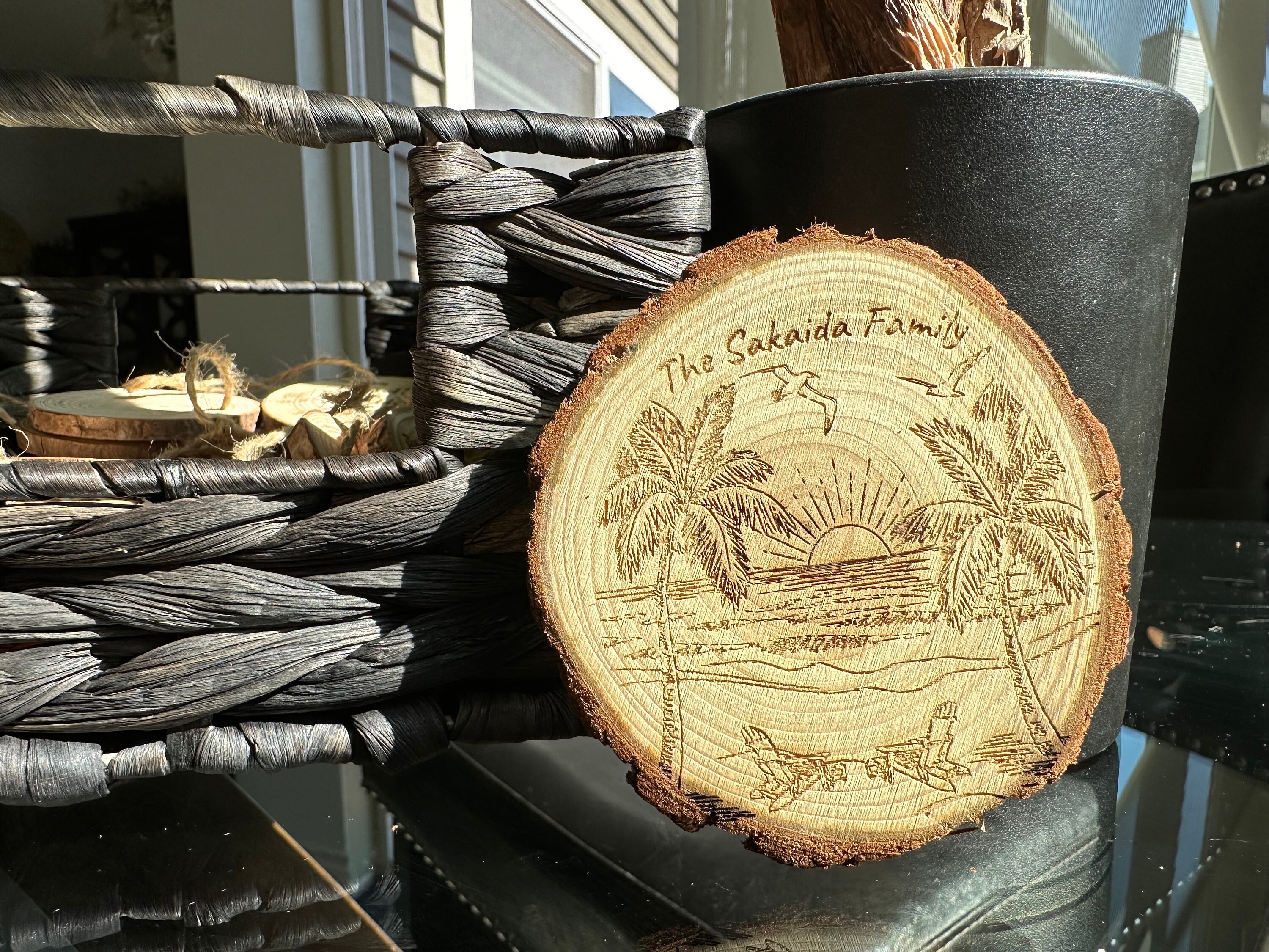 Natural Wood Coasters Custom Engraved Personalized Coasters ...