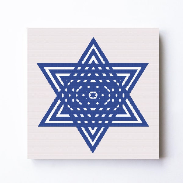 Cross Stitch Star of David - Etsy