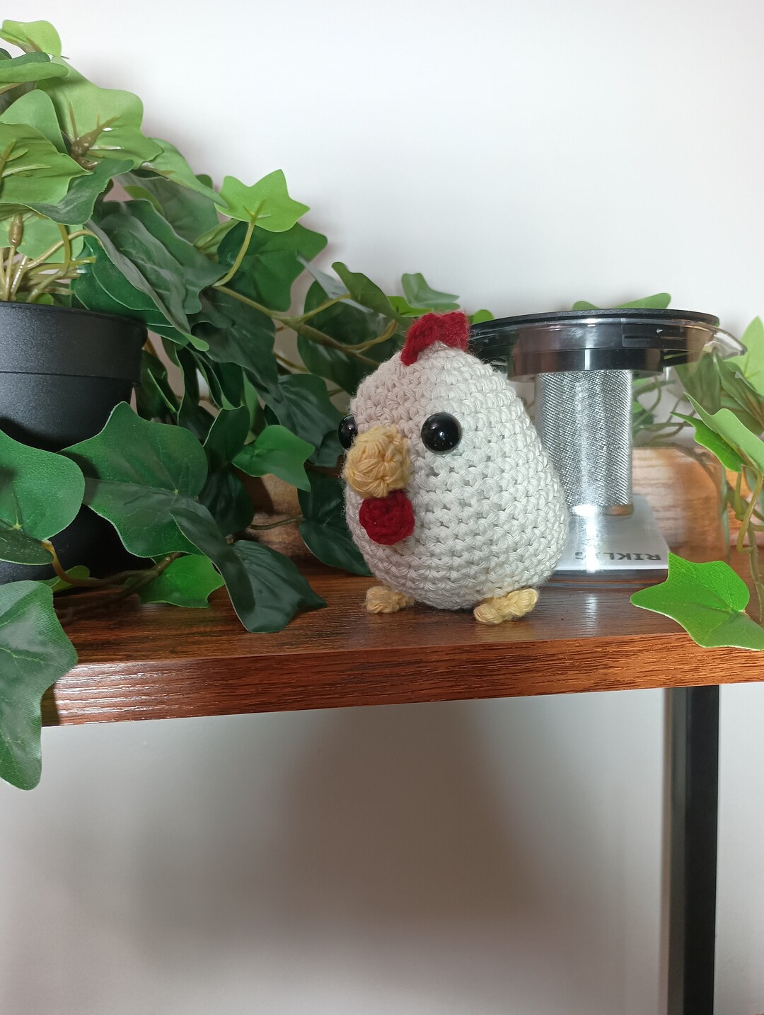 Small Crochet Key Chain Amigurumi Chicken - Etsy