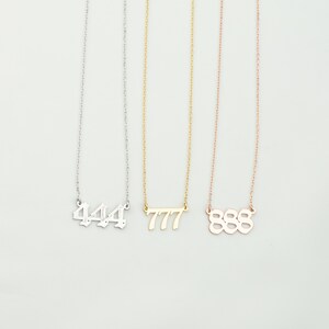 Gold Angel Number Necklace, Angel Number Pendants, Lucky Number, 111 ...