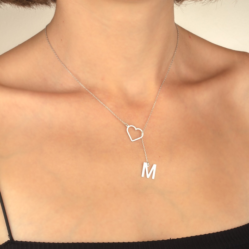 Dangle Letter Necklace - Etsy