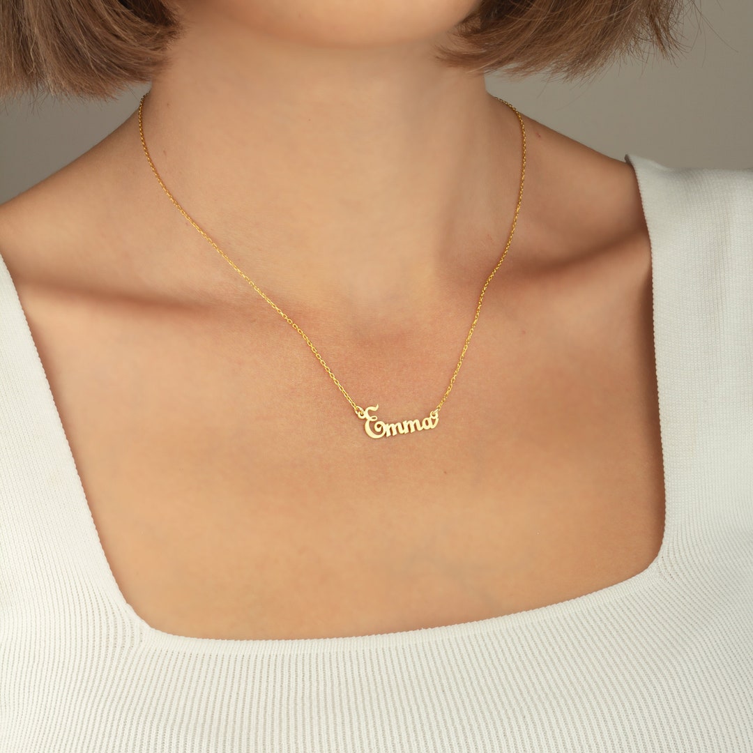 Personalized Name Necklace, Script Name Necklace, Calligraphic Name ...