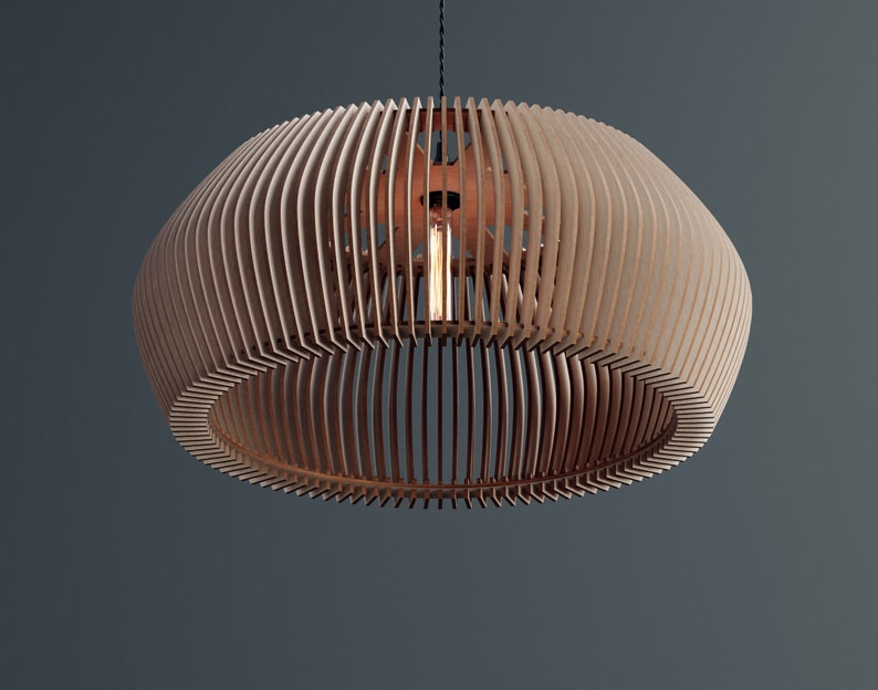 Wood Pendant Light / Modern Light / Handmade Lamp / Ceiling - Etsy