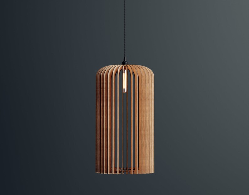 Wood Pendant Light / Modern Light / Handmade Lamp / Ceiling - Etsy
