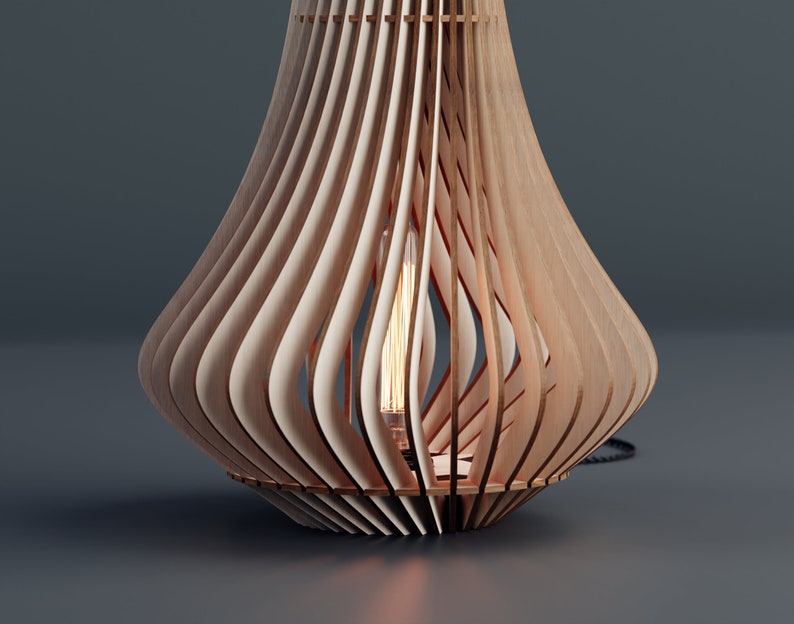 Modern Wood Lamp Shade/ Table Lamp/ Statement Lampshade/ - Etsy