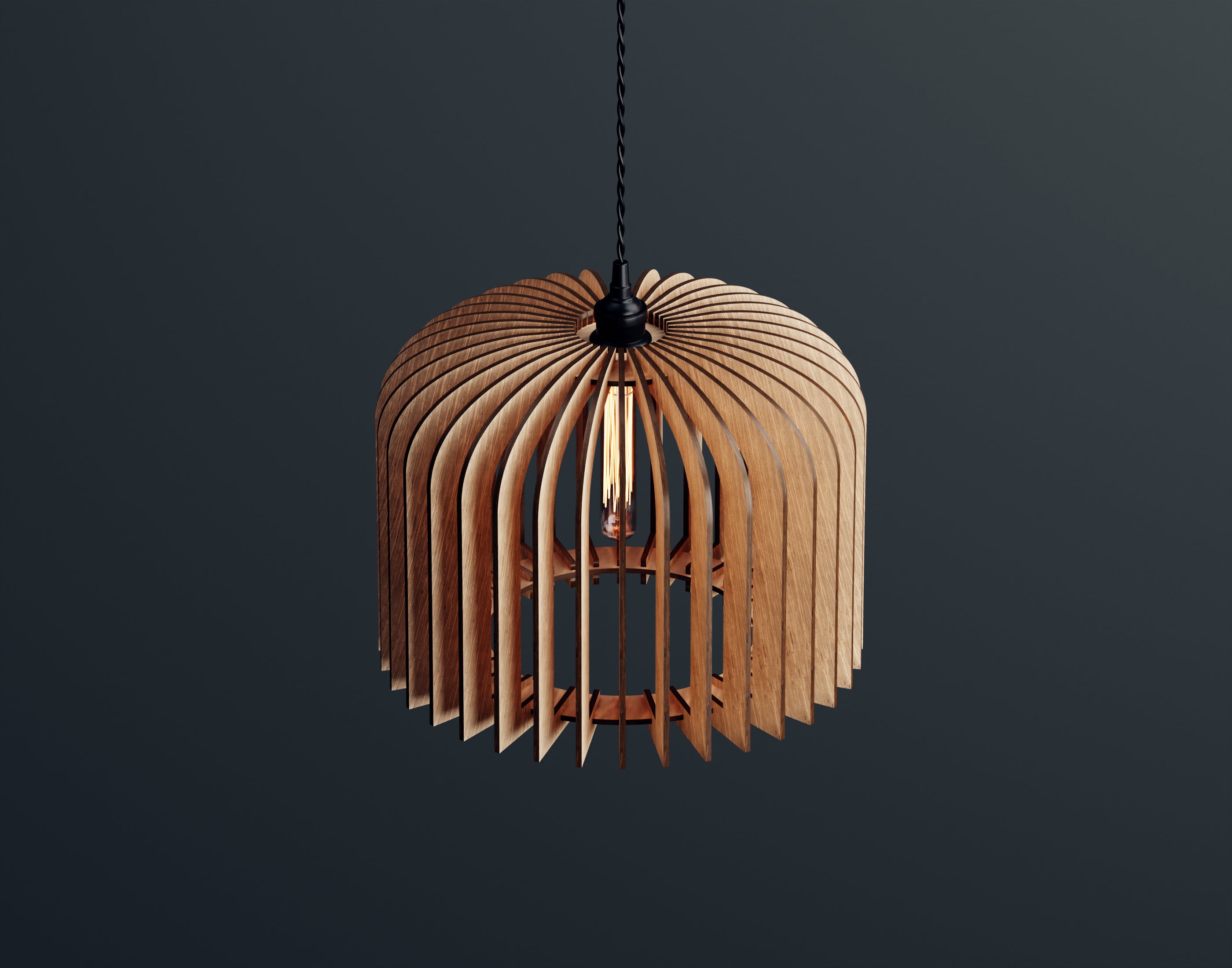 Wood Pendant Light / Modern Light / Handmade Lamp / Ceiling - Etsy
