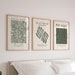 Forest Green Prints, 3 Set, Green Wall Art, Modern Art Poster, Green ...