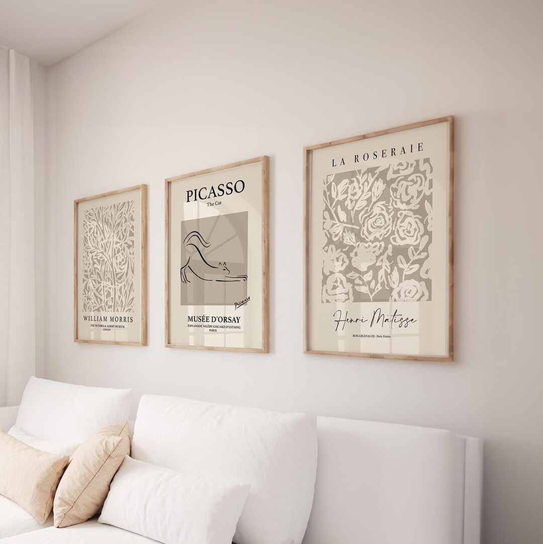 Neutral Beige Prints, 3 Set, Beige Wall Art, Modern Art Poster, Brown ...