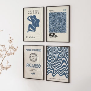 12 French Navy Print Bundle, Navy Blue Wall Art, Modern Art Poster, Navy Print, Navy Wall Art ...