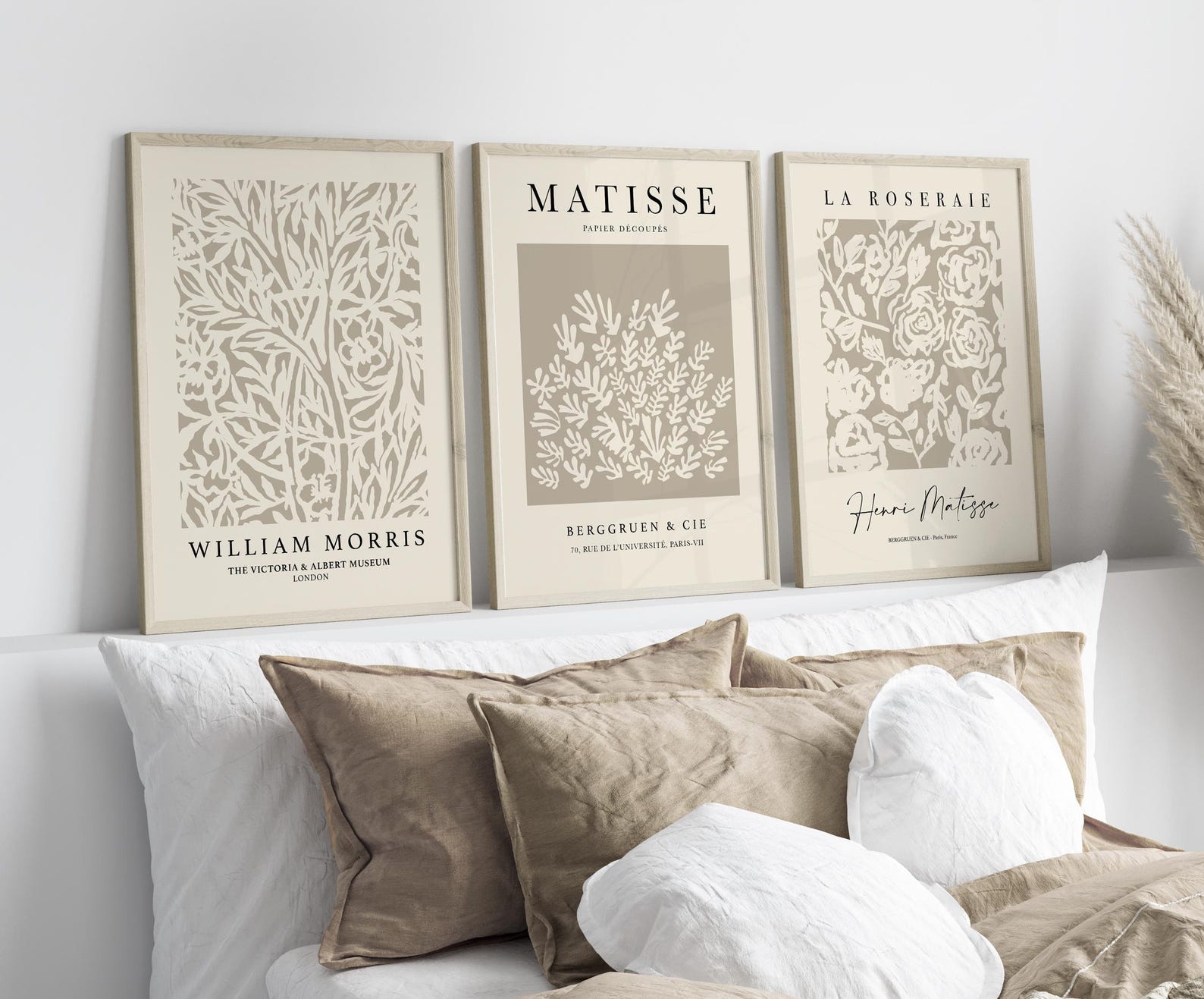 Neutral Wall Prints, 3 Set, Beige Wall Art, Modern Art Poster, Taupe ...