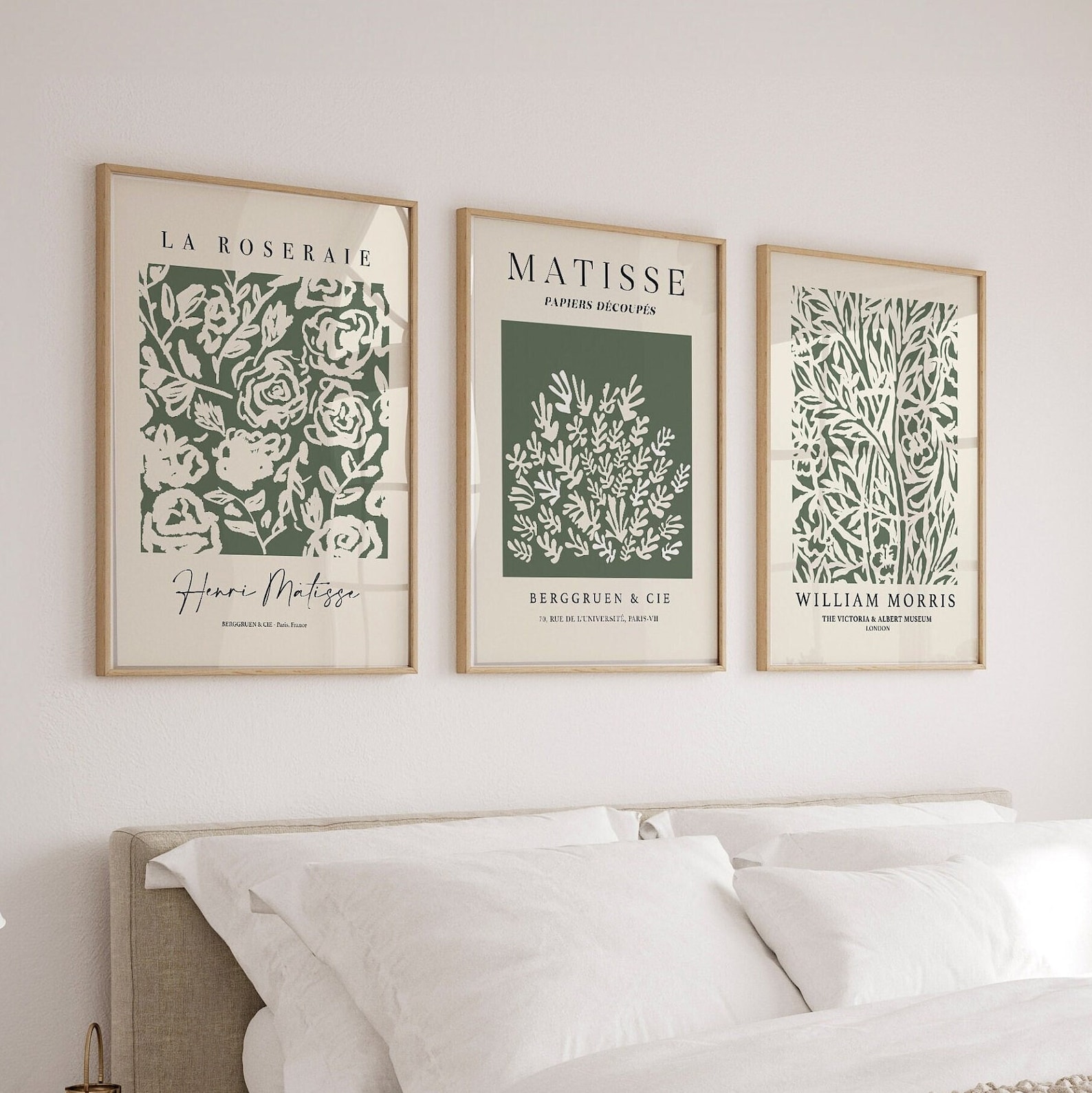 Forest Green Prints, 3 Set, Green Wall Art, Modern Art Poster, Green ...