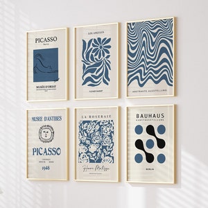 12 French Navy Print Bundle, Navy Blue Wall Art, Modern Art Poster, Navy Print, Navy Wall Art ...