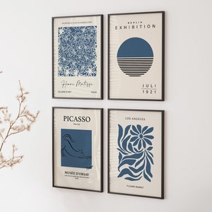 12 French Navy Print Bundle, Navy Blue Wall Art, Modern Art Poster, Navy Print, Navy Wall Art ...