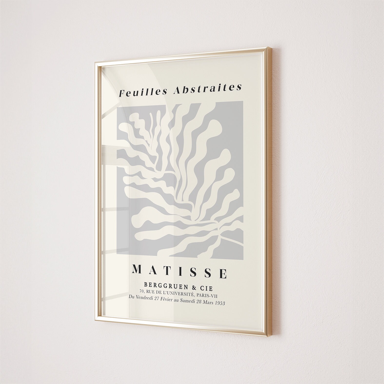 Soft Grey Matisse Prints 3 Set, Grey Wall Art, Modern Art Poster, Grey ...