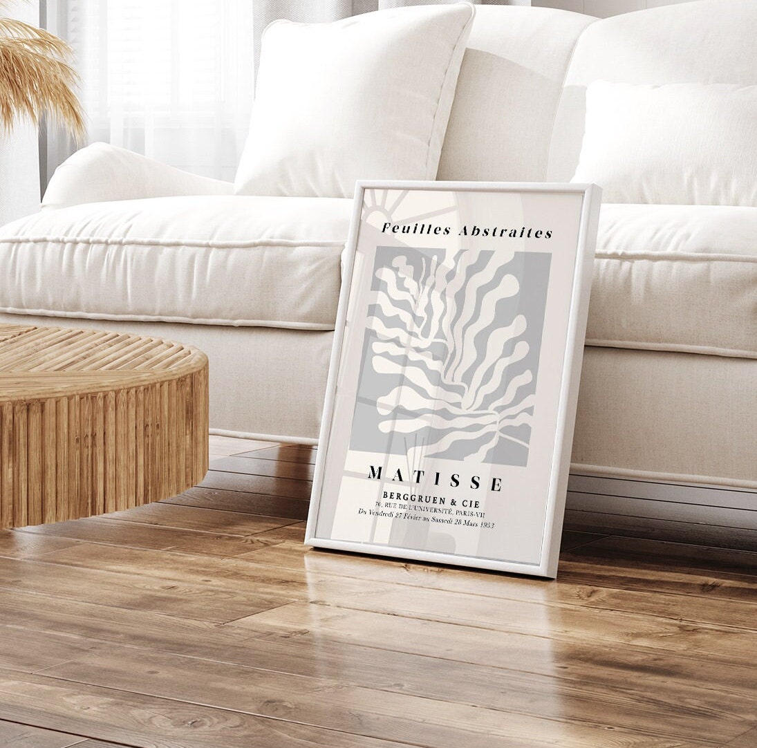 Soft Grey Matisse Prints 3 Set, Grey Wall Art, Modern Art Poster, Grey ...