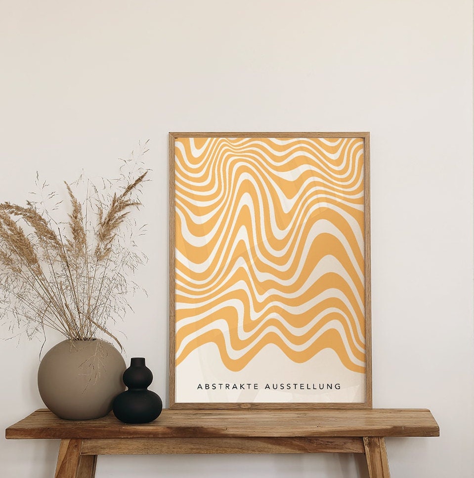 Yellow Wall Art, Bauhaus Print, Printable, Retro Poster, Modern Art ...