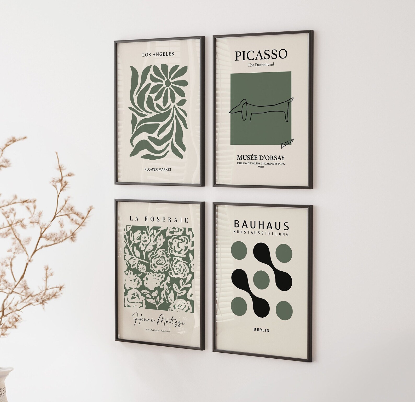 12 Forest Green Prints, Green Wall Art, Modern Art Poster, Green Prints ...