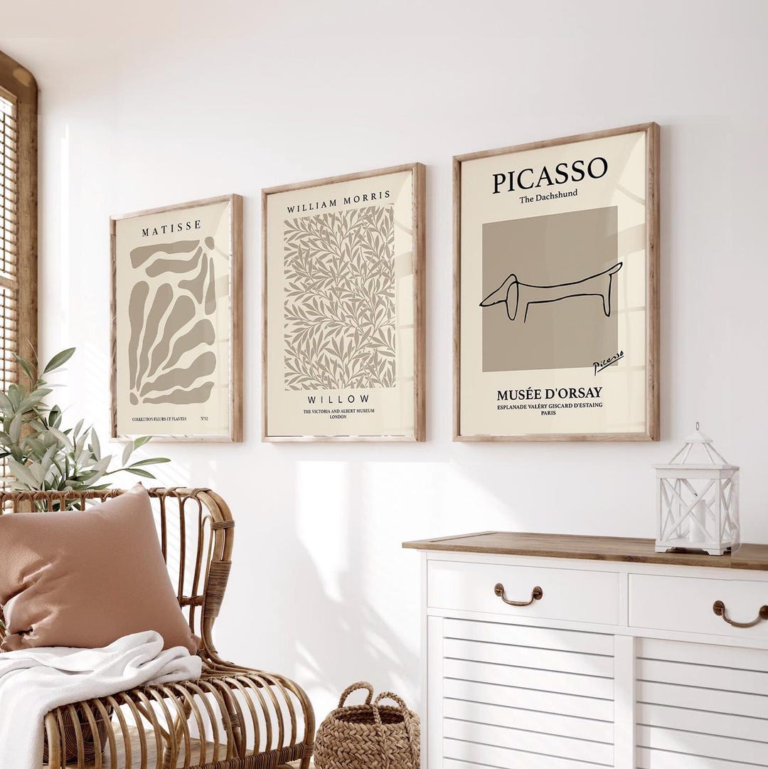 Neutral Beige Prints, 3 Set, Beige Wall Art, Modern Art, Taupe Prints ...