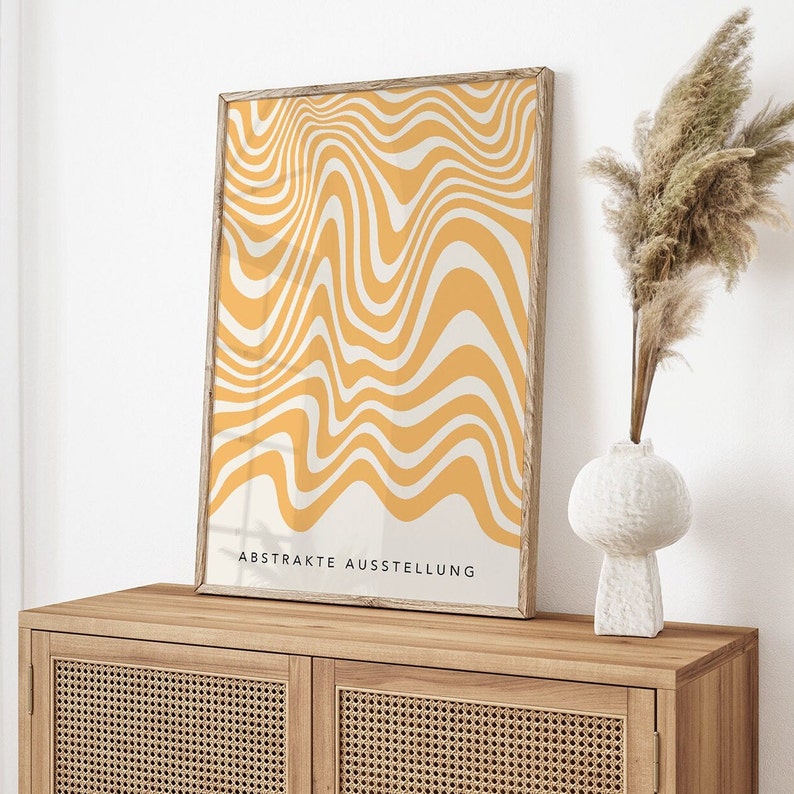 Yellow Wall Art, Bauhaus Print, Set of 3, Printable, Retro Poster ...