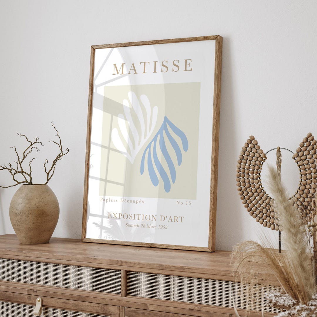 Henri Matisse Light Blue & Cream Print: Digital Download | Modern Blue ...