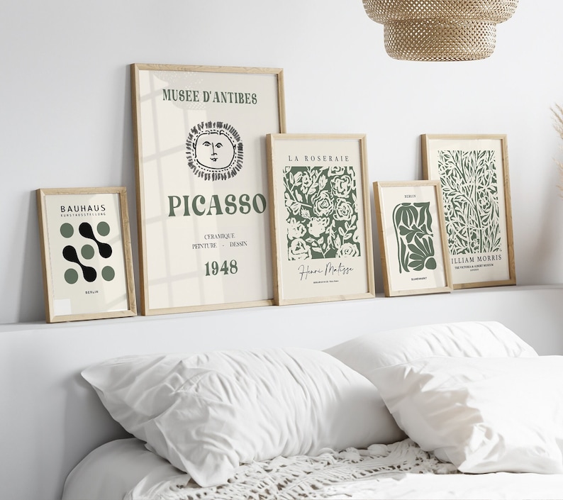 12 Forest Green Prints, Green Wall Art, Modern Art Poster, Green Prints ...