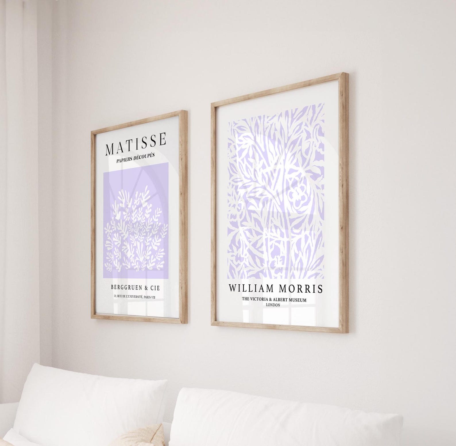 Lilac Purple Prints, 2 Set, Pastel Wall Art, Modern Art, Purple Prints ...
