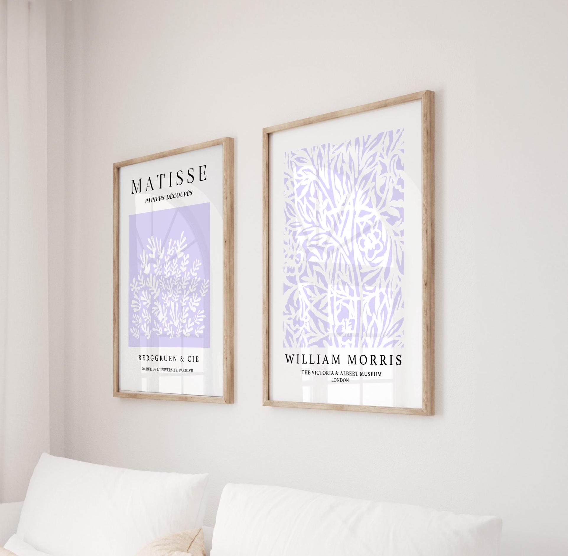 Lilac Purple Prints, 2 Set, Pastel Wall Art, Modern Art, Purple Prints ...