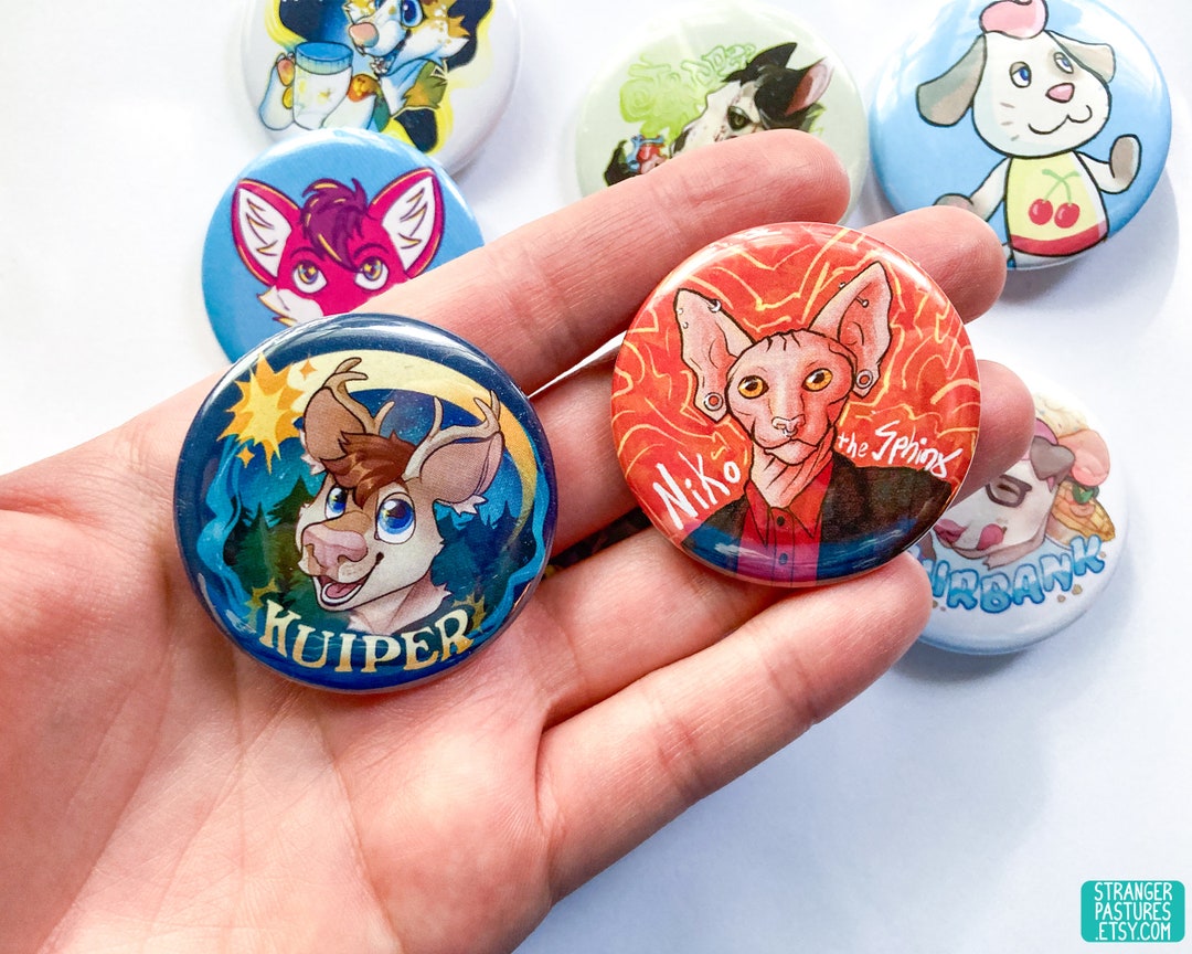 Custom Art Badge Buttons - YOUR Character Art Made Into Buttons! Great ...