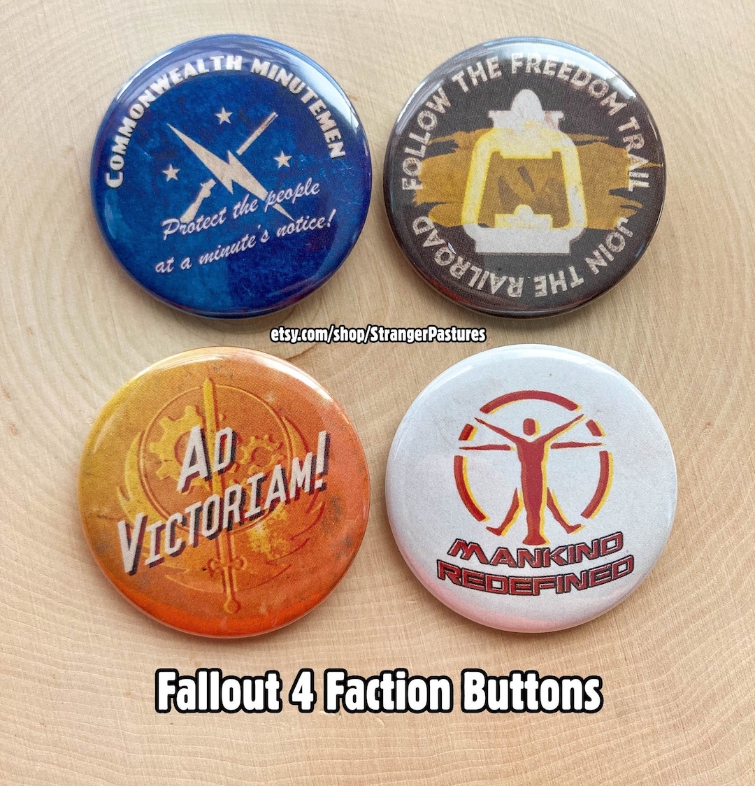 Commonwealth Faction Buttons - Fallout 4 Inspired Set - Etsy